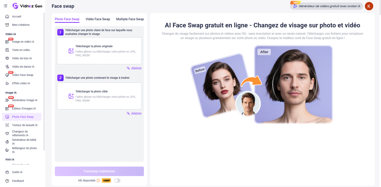 Vidnoz Swap face: Guide full + free test (2026)